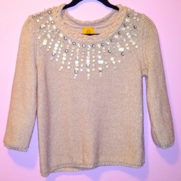 Ruby Rd. | Sweaters | Ruby Rd Blushed Pink Metallic Boucle Knit Sweater ...